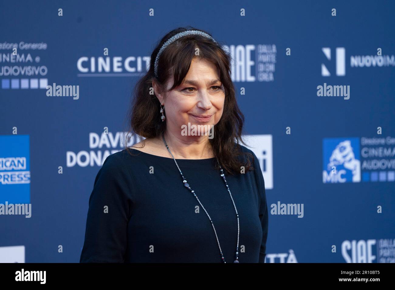 Rom, Italien, 10. Mai 2023 - Francesca Archibugi besucht den roten ...