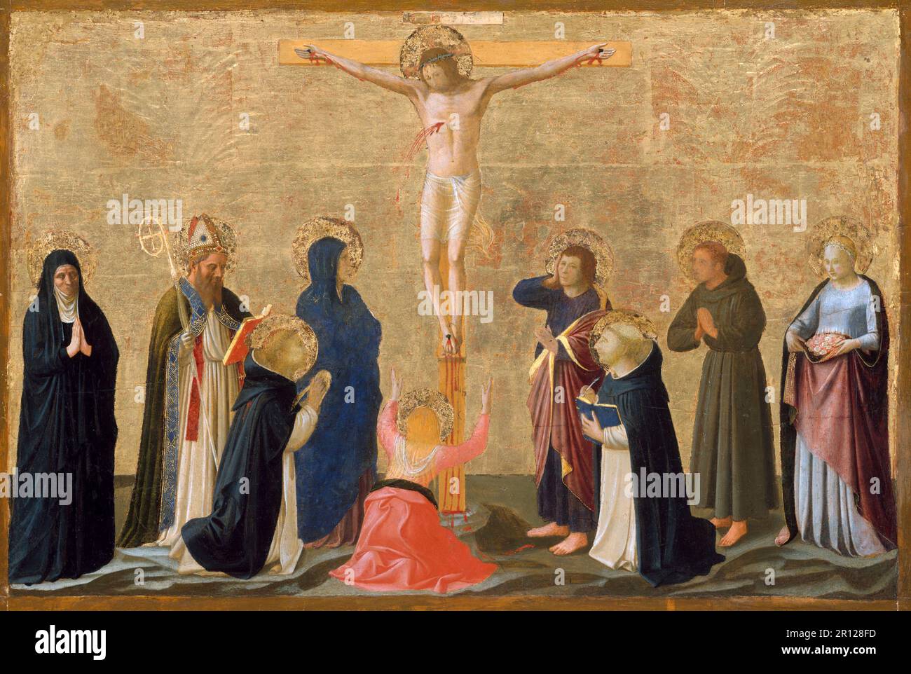 Kreuzigung, Hinrichtung von Jesus von Nazareth, Christus, Karfreitag, Golgotha, c. 1440, Guido ...