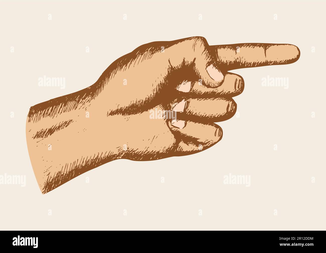 Pointing hand illustration Stock-Vektorgrafiken kaufen - Alamy