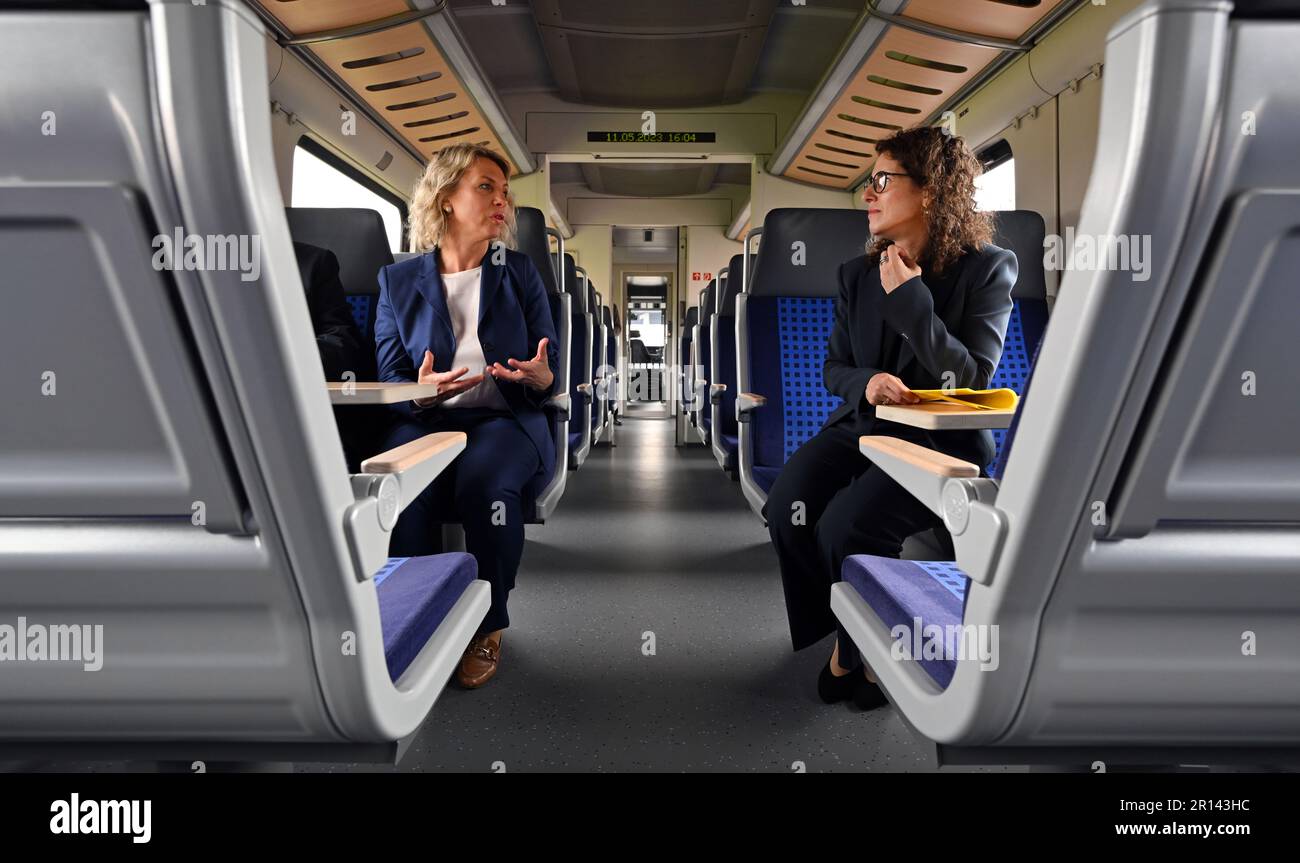 11. Mai 2023, Thüringen, Erfurt: Susanna Karawanskij (die Linke, l ...