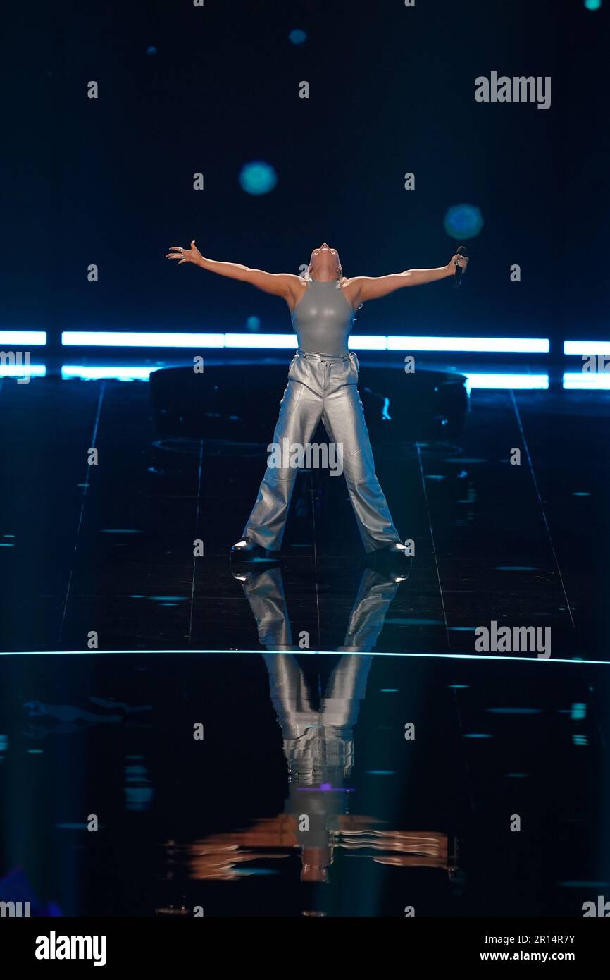 Der isländische Teilnehmer Dilja tritt im Halbfinale 2 des Eurovision ...