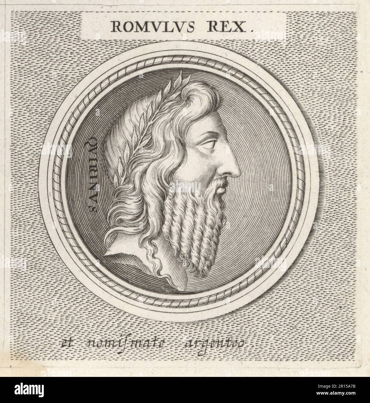 Romulus, legendärer Gründer und erster König von Rom. Romulus Rex ...