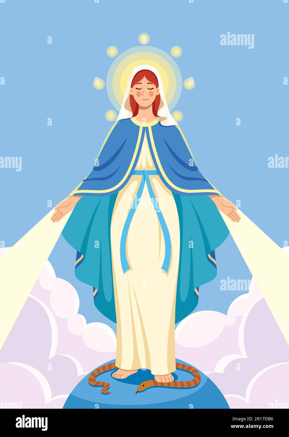 Blessed virgin mary Stock-Vektorgrafiken kaufen - Alamy