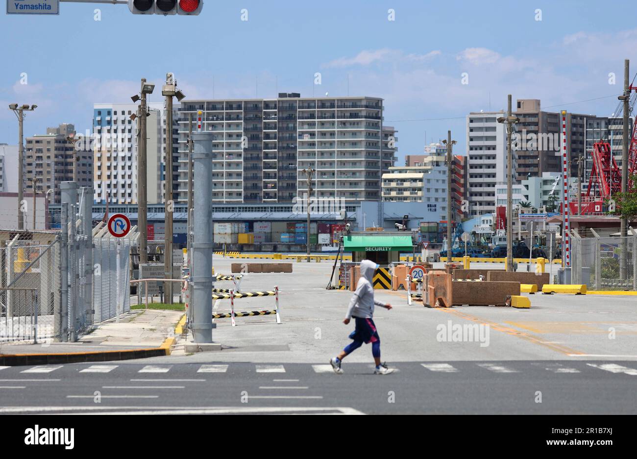 A picture shows Naha Port Facility in Naha City, Okinawa Prefecture on ...