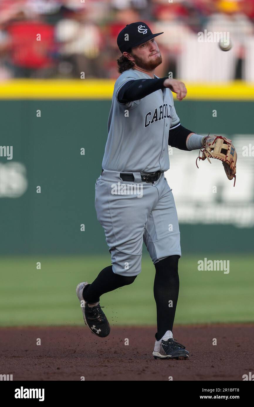 12. Mai 2023: South Carolina Infielder Talmadge LeCroy #5 wirft über ...