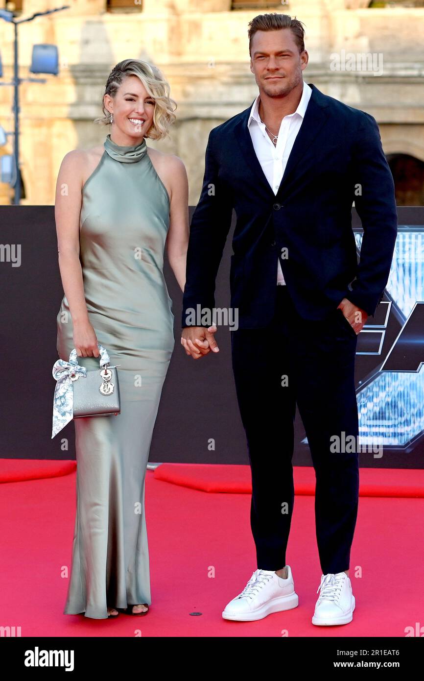 Rom, Italien. 12. Mai 2023. Alan Ritchson mit Ehefrau Catherine ...