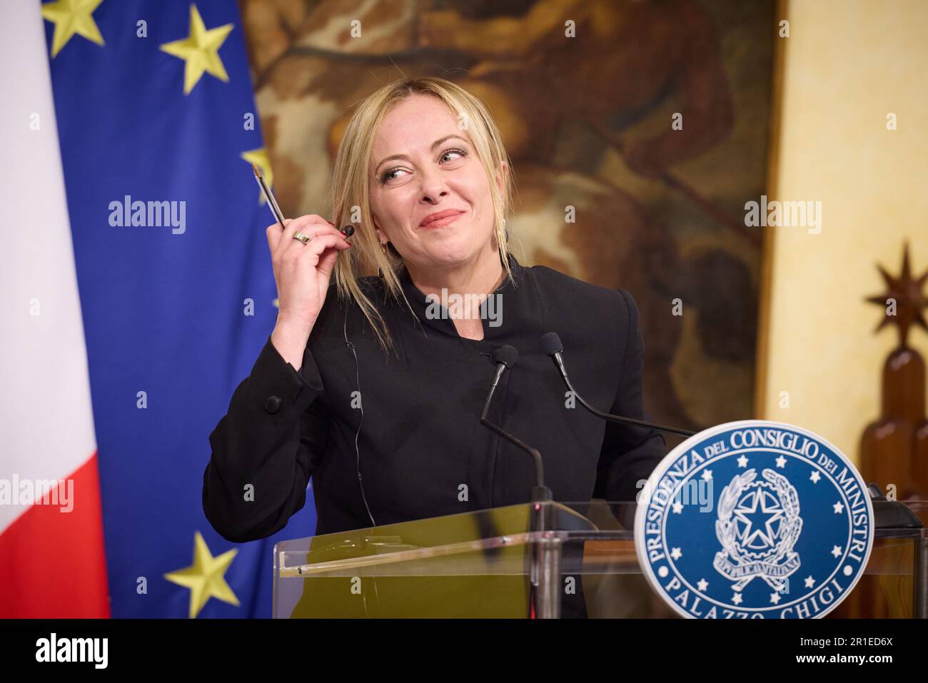 Rom, Italien. 13. Mai 2023. Der ukrainische Präsident Volodymyr ...