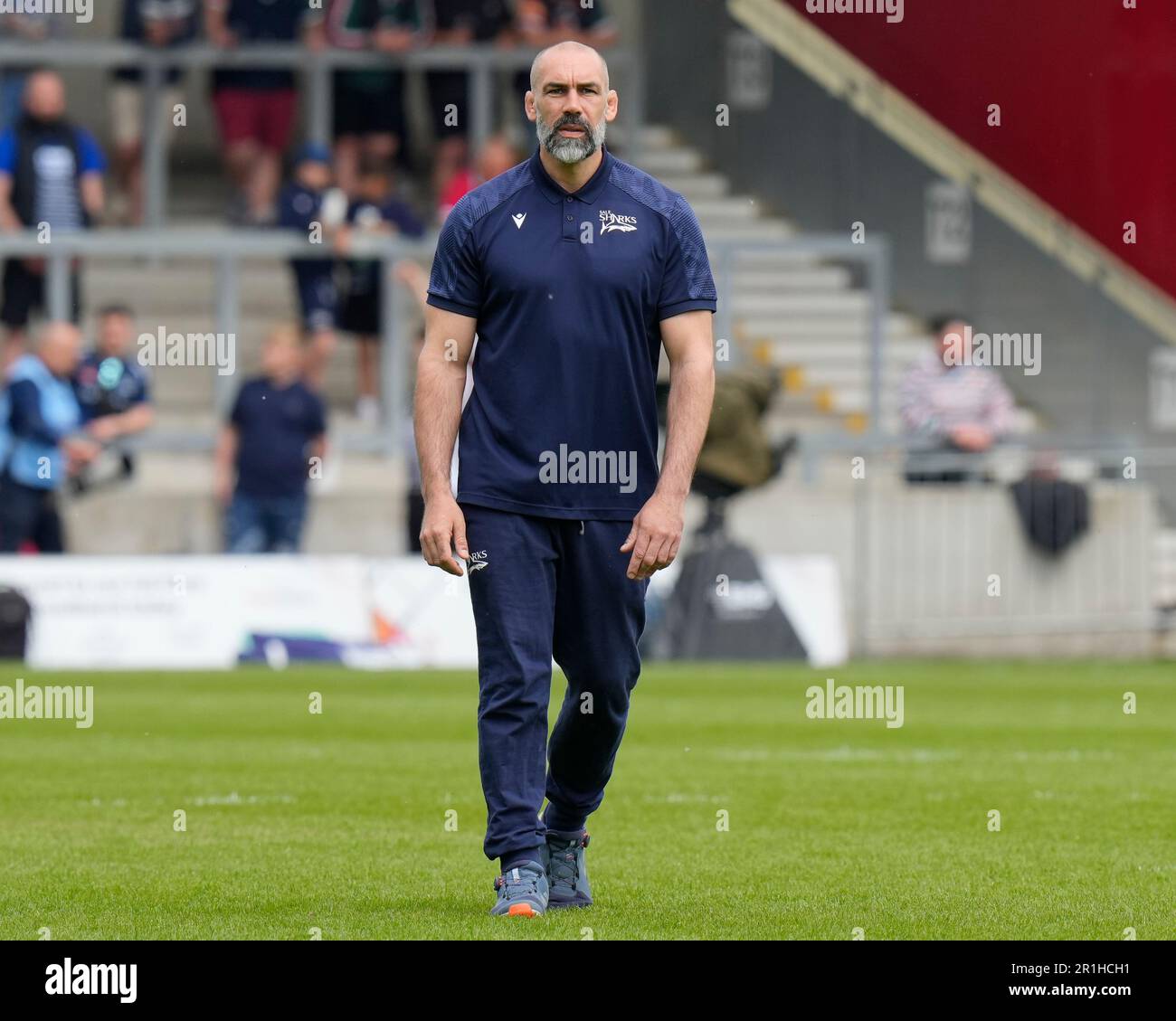 Alex Sanderson Director of Rugby of Sale Sharks während des Gallagher ...