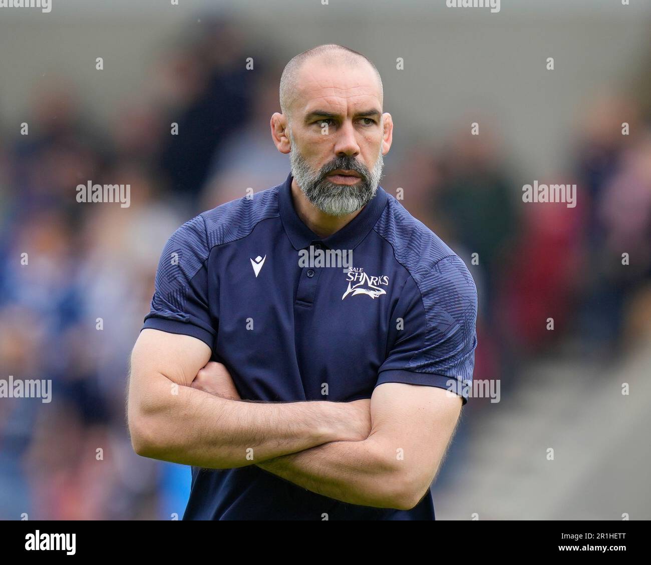 Alex Sanderson Director of Rugby of Sale Sharks beobachtet seine ...