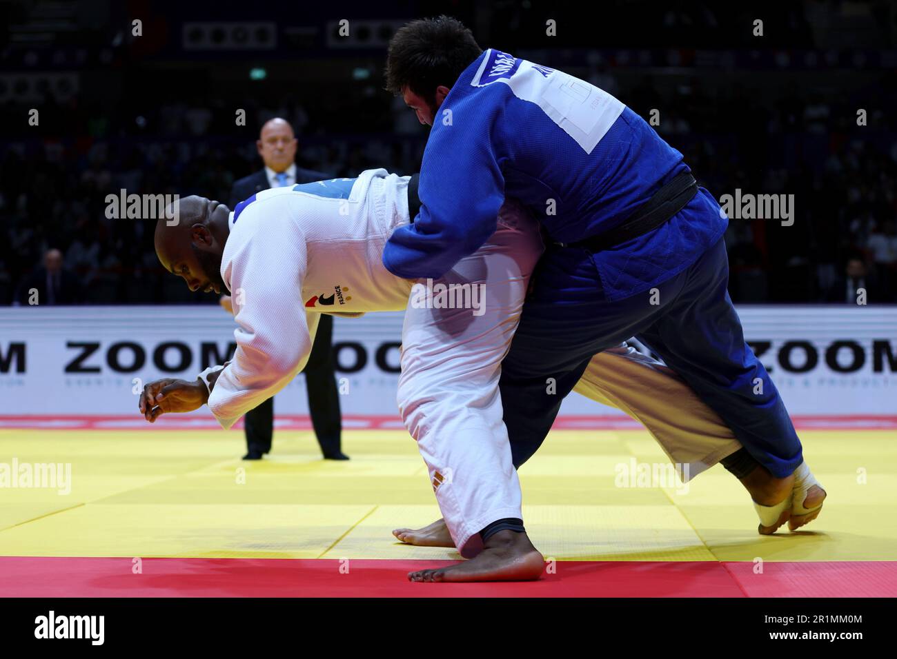 Ali Bin Hamad Al Attiyah Arena, Doha, Katar. 13. Mai 2023. (L-R) Teddy Riner (FRA), Inal Tasoev ...