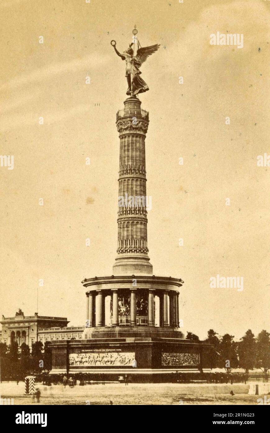 Siegessäule in Berlin, 1885, Deutschland, Historische, digital ...