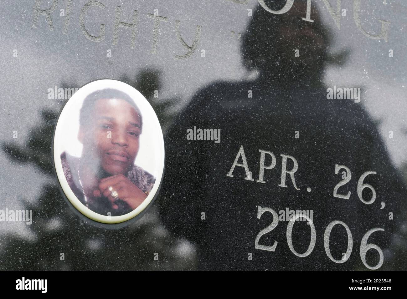 Posing for a photo at a cemetery in Poughkeepsie, N.Y., April 19, 2023 ...