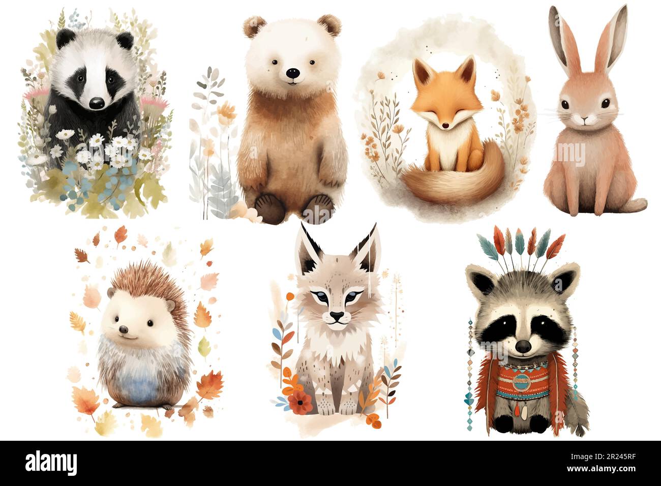 Wald tiere aquarell -Fotos und -Bildmaterial in hoher Auflösung – Alamy