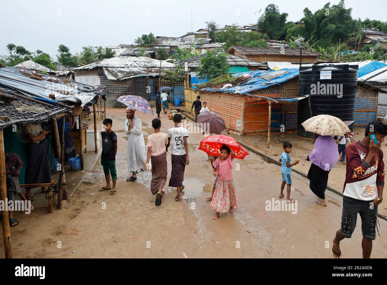 Cox's Bazar, Bangladesch - 14. Mai 2023: Das Rohingya-Flüchtlingslager ...