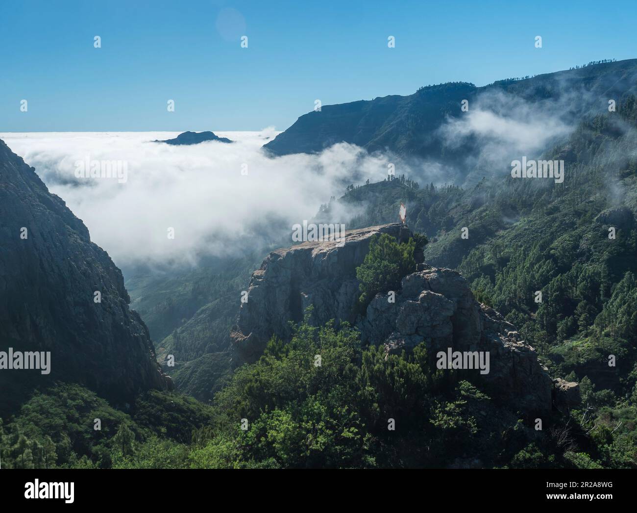 Malerischer Blick vom Mirador de Roque Agando massive vulkanische ...