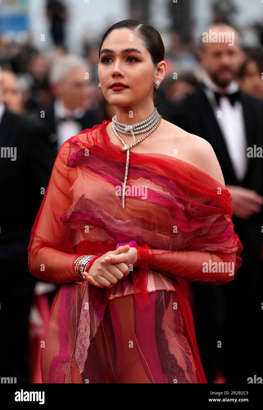 Araya A. Hargate poses for photographers upon arrival at the premiere ...