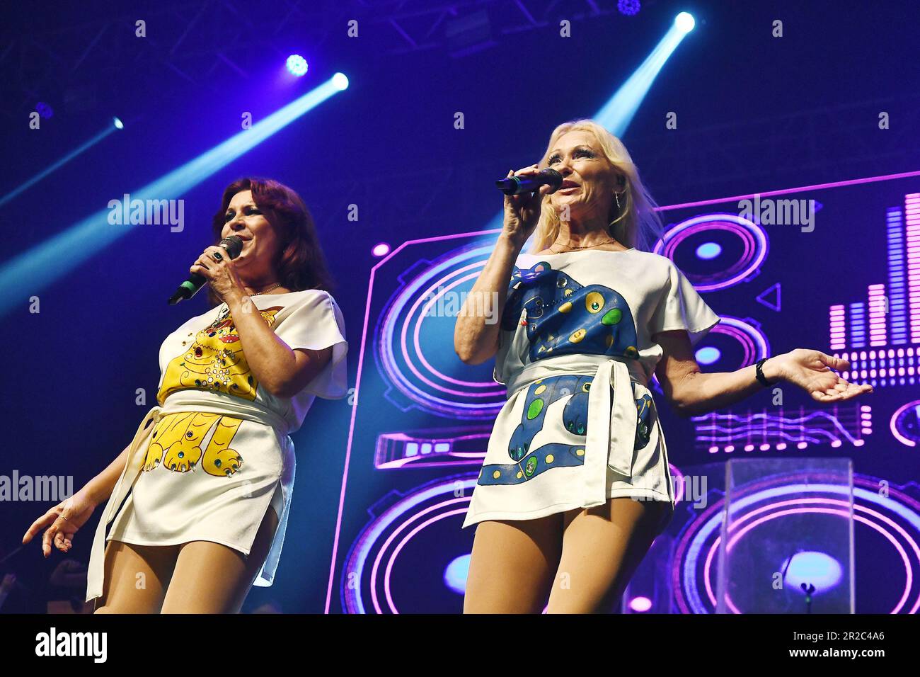 Rio de Janeiro, Brasilien, 21. April 2023. Die Sänger Agnetha Fältskog ... Rio de Janeiro, Brasilien, 21. April 2023. Die Sänger Agnetha Fältskog ...