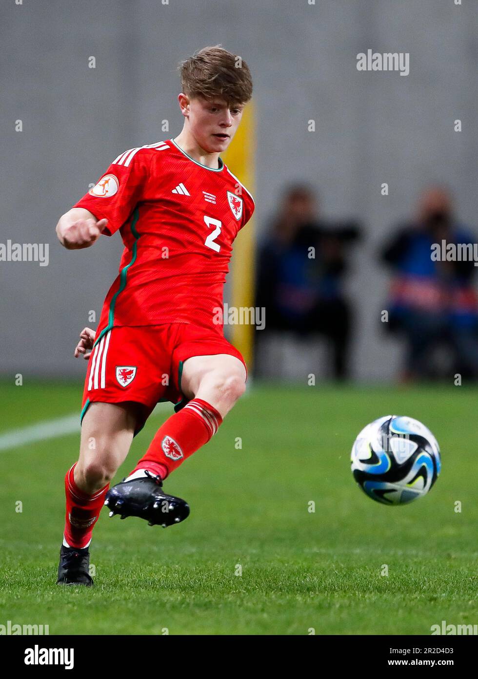 Budapest, Ungarn, 17. Mai 2023. Rhys Thomas von Wales in Aktion beim UEFA-17 ...