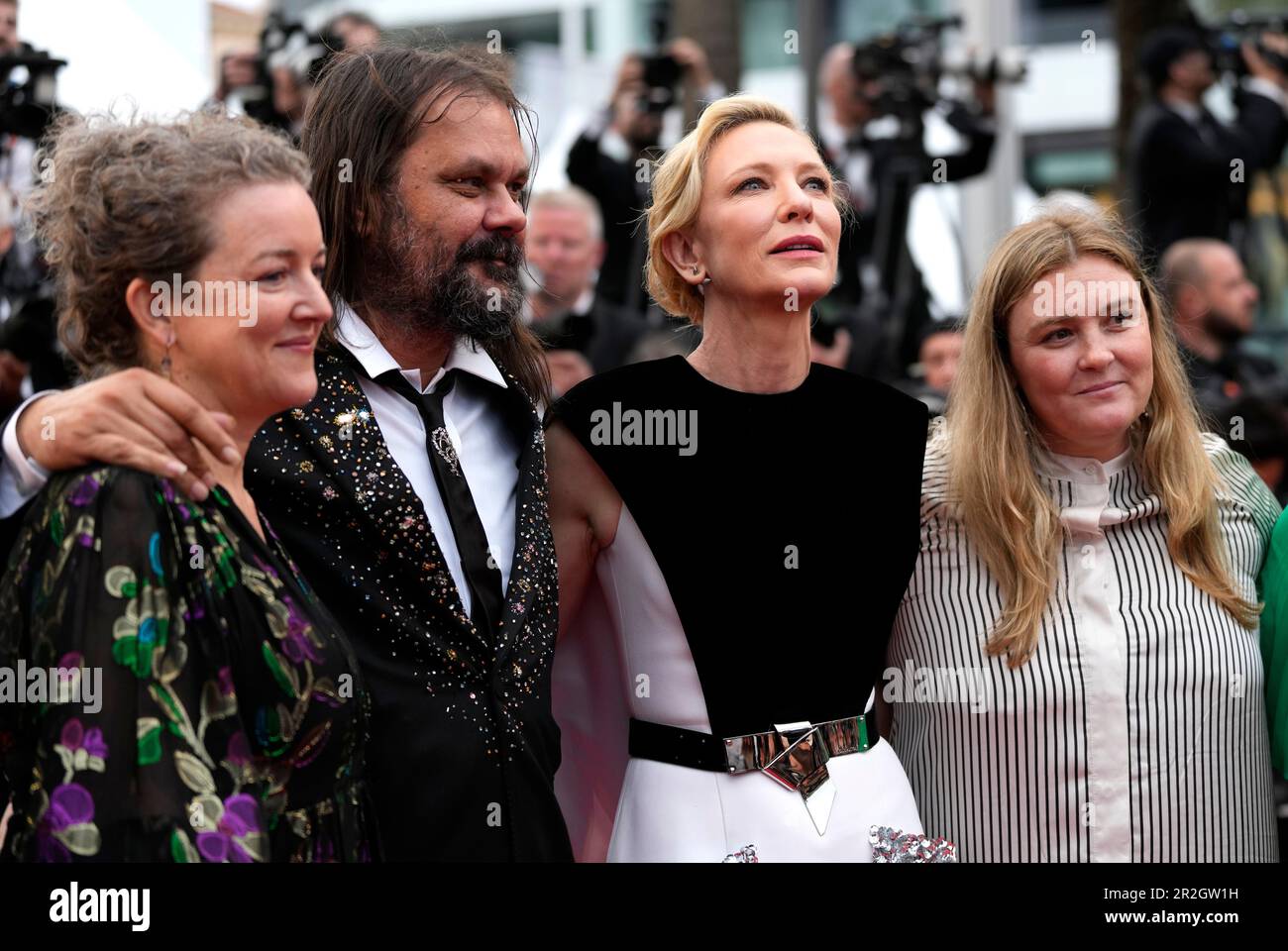 Kath Shelper, from left, director Warwick Thornton, Cate Blanchett, and ...