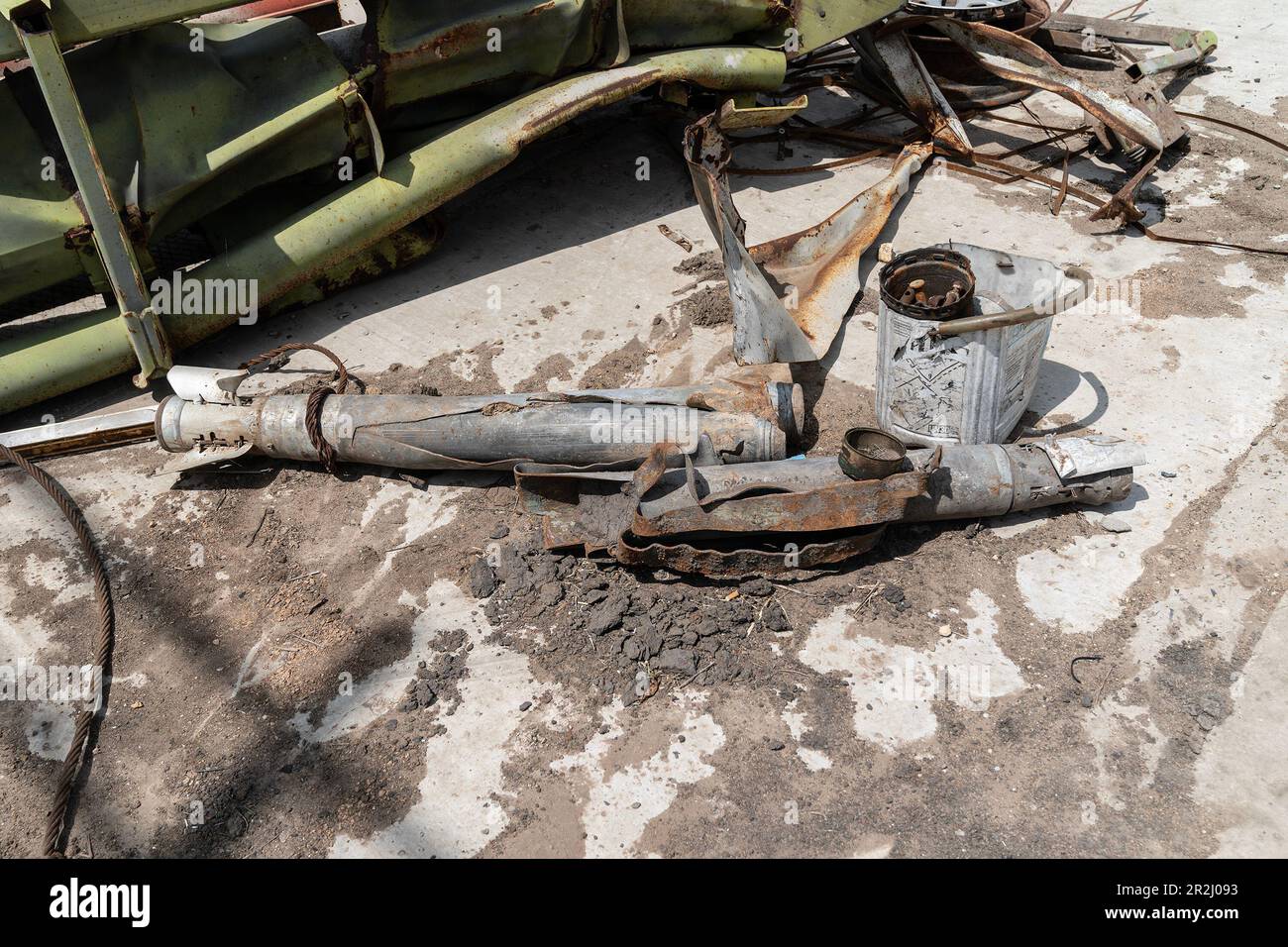 19. Mai 2023, Region Kherson, Ukraine: Überreste von russischer Rakete ...
