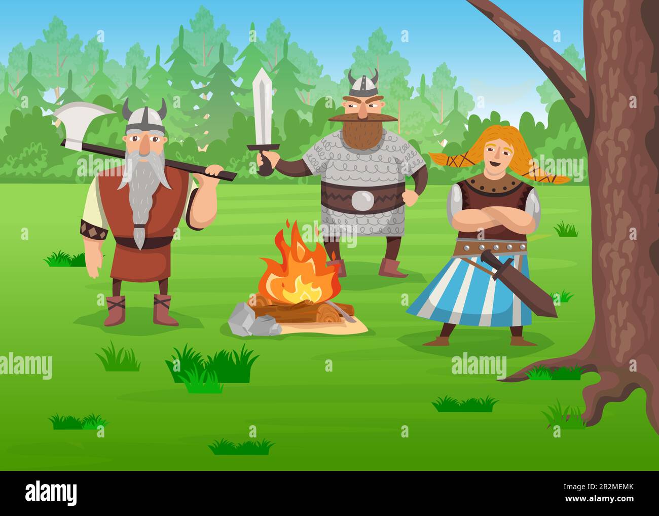 Cartoon wikinger Stock-Vektorgrafiken kaufen - Alamy