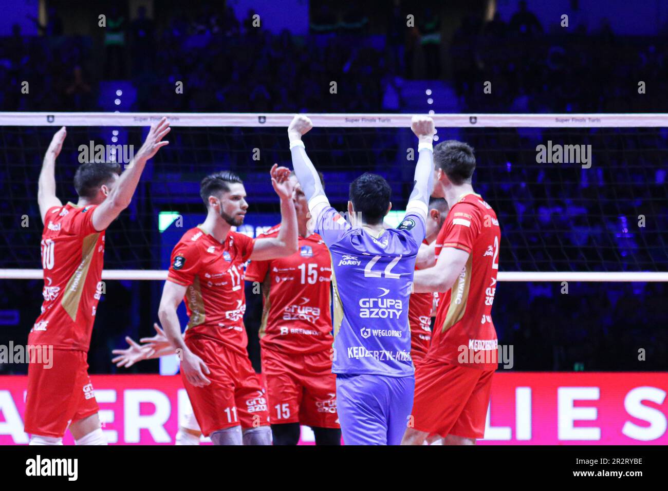 Pala Alpitour, Turin, Italien, 20. Mai 2023, Die Spieler der Grupa ...
