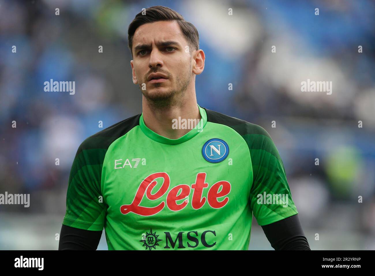 Alex Meret, italienischer Torwart von SSC Napoli, schaut während des ...