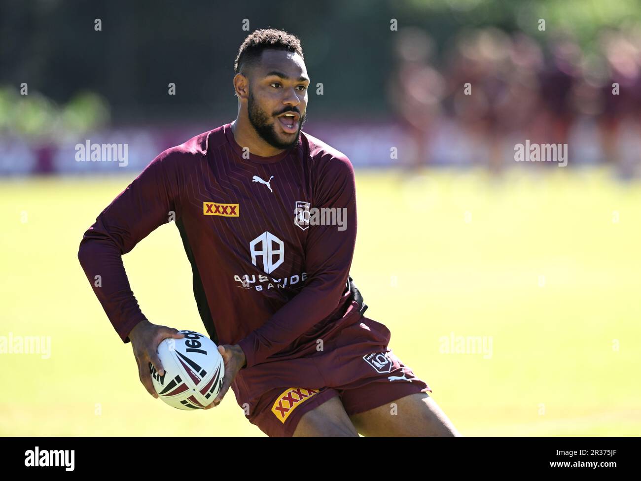 Hamiso Tabuai-Fidow in Aktion während einer Teamschulung des Queensland ...
