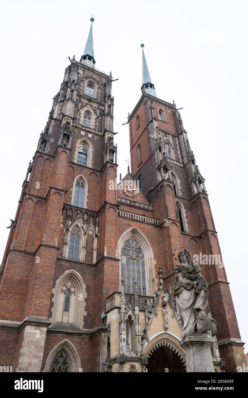 Breslau, Polen 2023. Mai Details zur Kathedrale von Breslau auf der ...