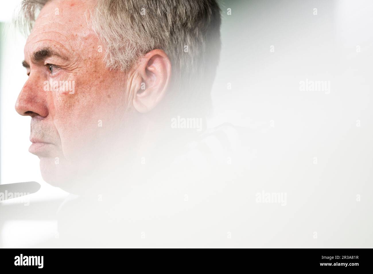 Real Madrid's head coach Carlo Ancelotti during a training session in ...