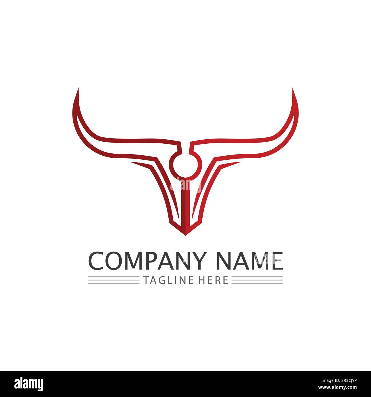 Bull-Logo und Symbole Vektor Vorlage Symbole App Stock-Vektorgrafik - Alamy