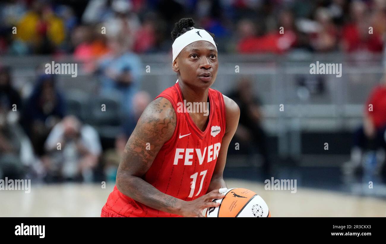 Indiana Fever guard Erica Wheeler (17) in action as the Connecticut Sun ...