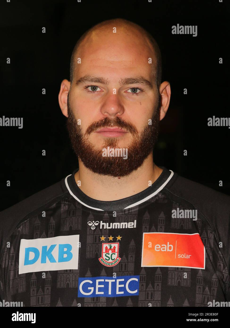 Handballtorwart Mike Jensen SC Magdeburg 01 LIQUI MOLY HBL Handball ...