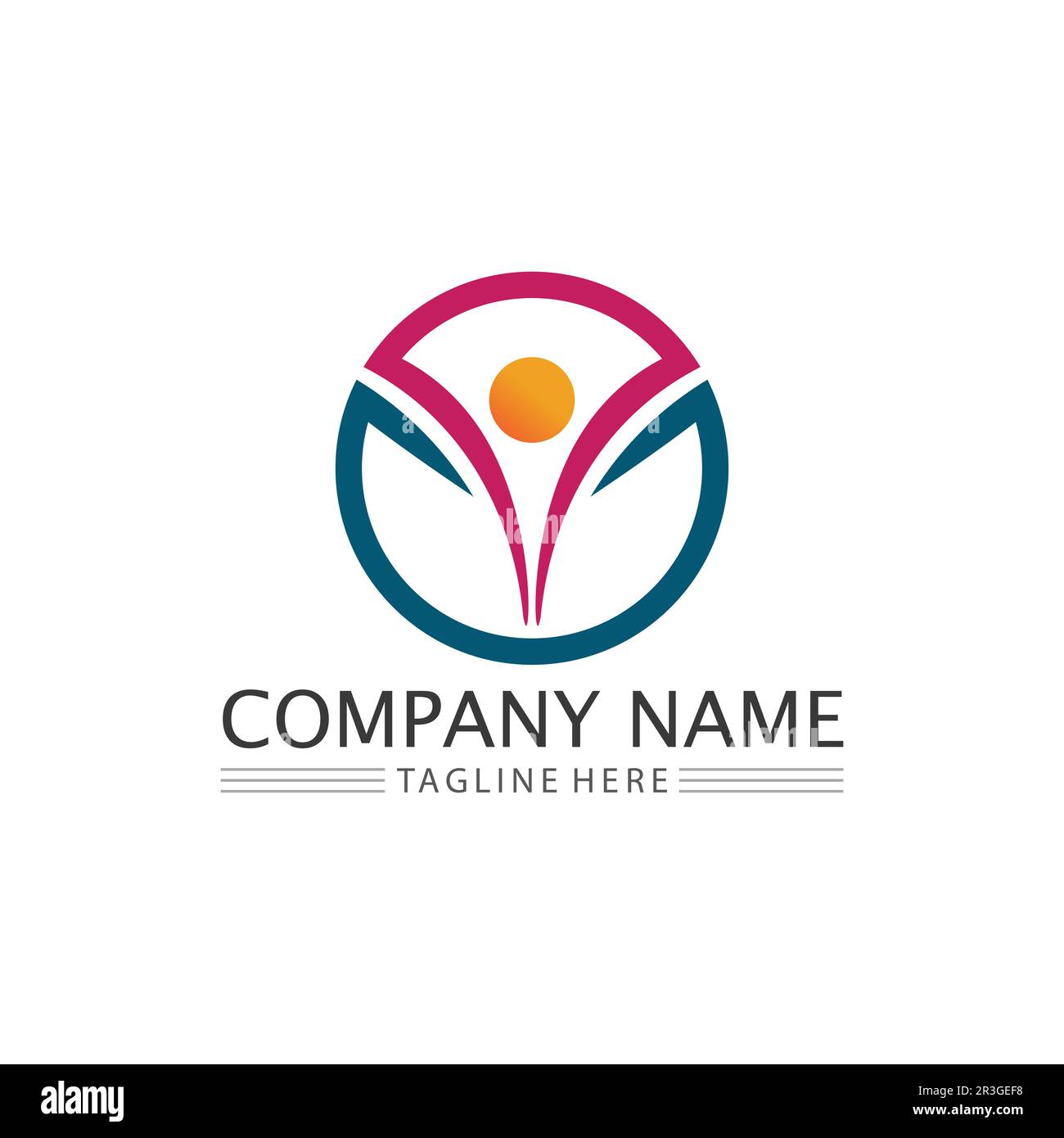 Mensch und Mensch Logo Design Community Care Symbol und Vektorgruppe ...