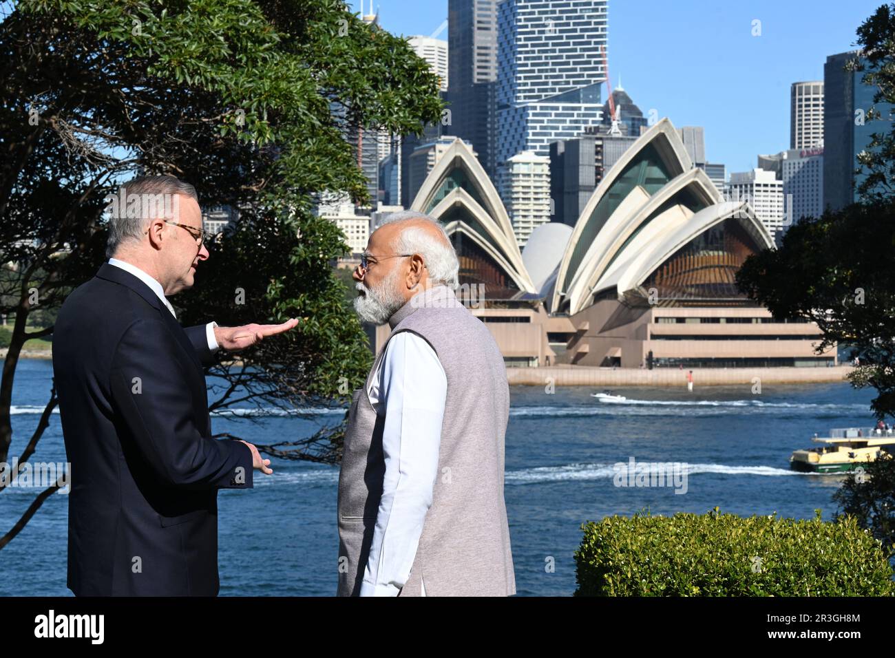 Indiens Premierminister Narendra Modi (rechts) und der australische Premierminister Anthony ...