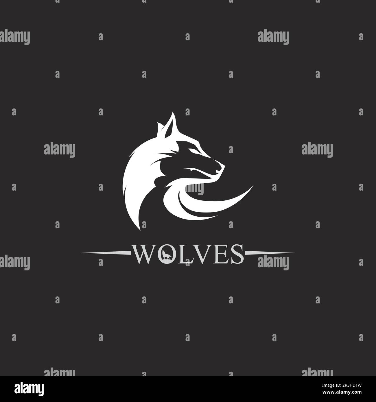 Wolf jagdhund Stock-Vektorgrafiken kaufen - Alamy