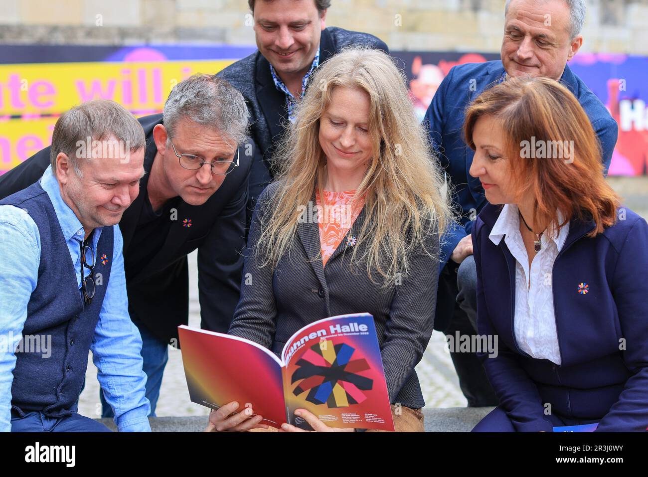 16. Mai 2023, Sachsen-Anhalt, Halle (Saale): Christoph Werner (l-r ...