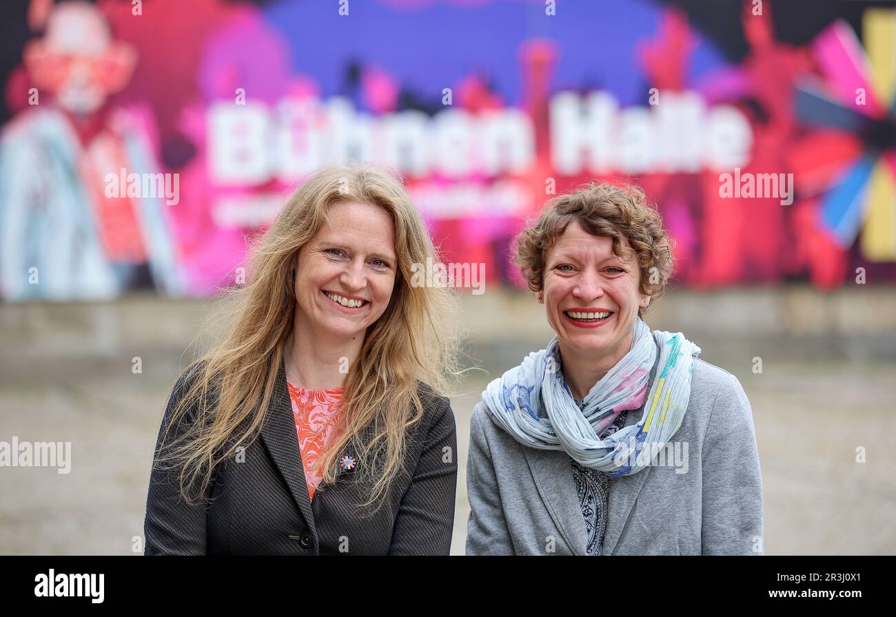 16. Mai 2023, Sachsen-Anhalt, Halle (Saale): Mille Maria Dalsgaard (l ...