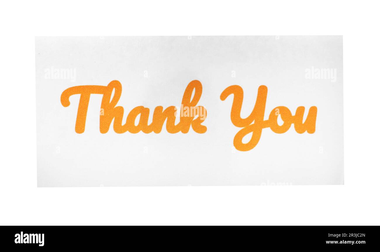 Danke karte Ausgeschnittene Stockfotos und -bilder - Alamy