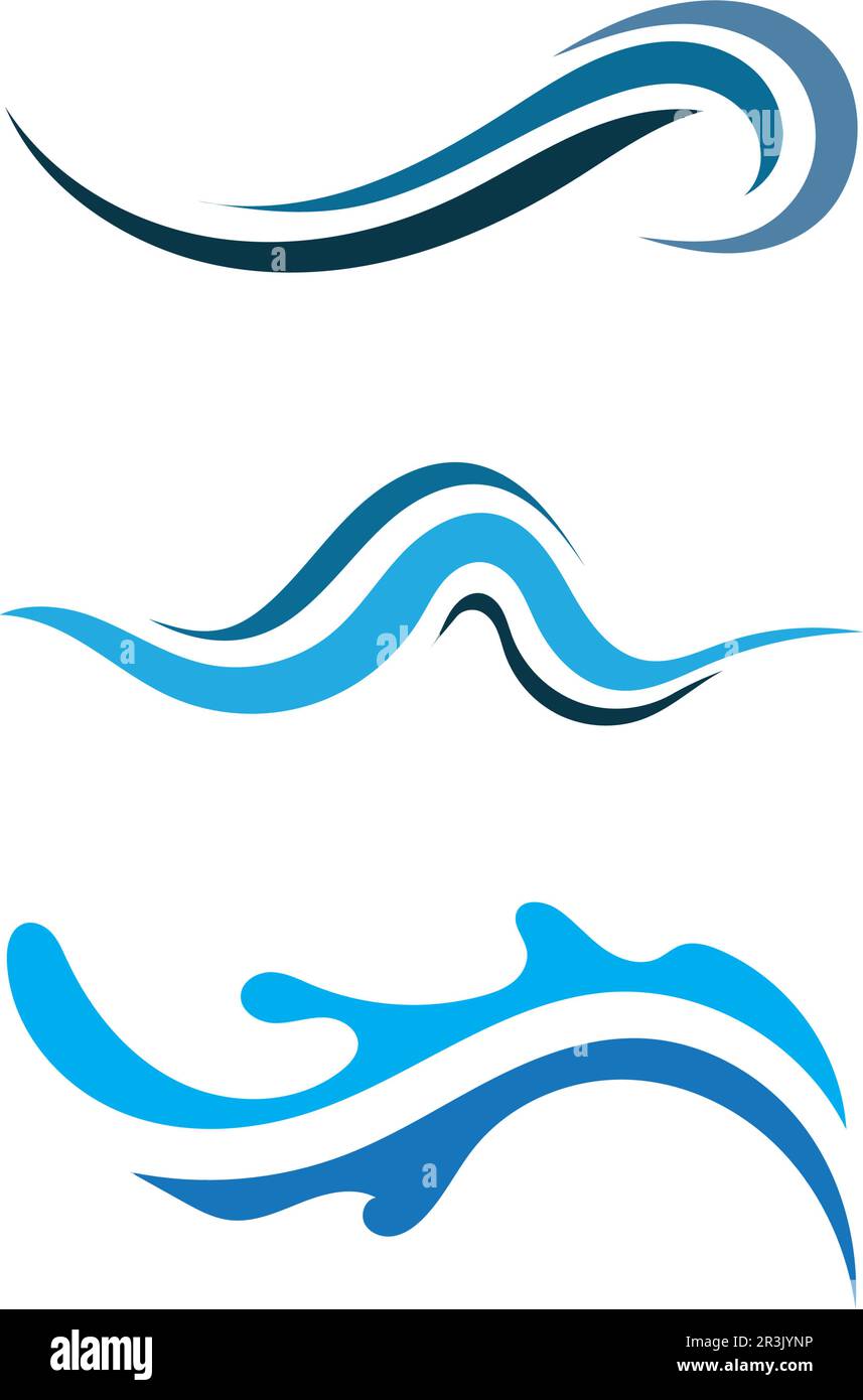 Wellen Strand Logos und Symbole Vorlage Symbole app Stock-Vektorgrafik ...