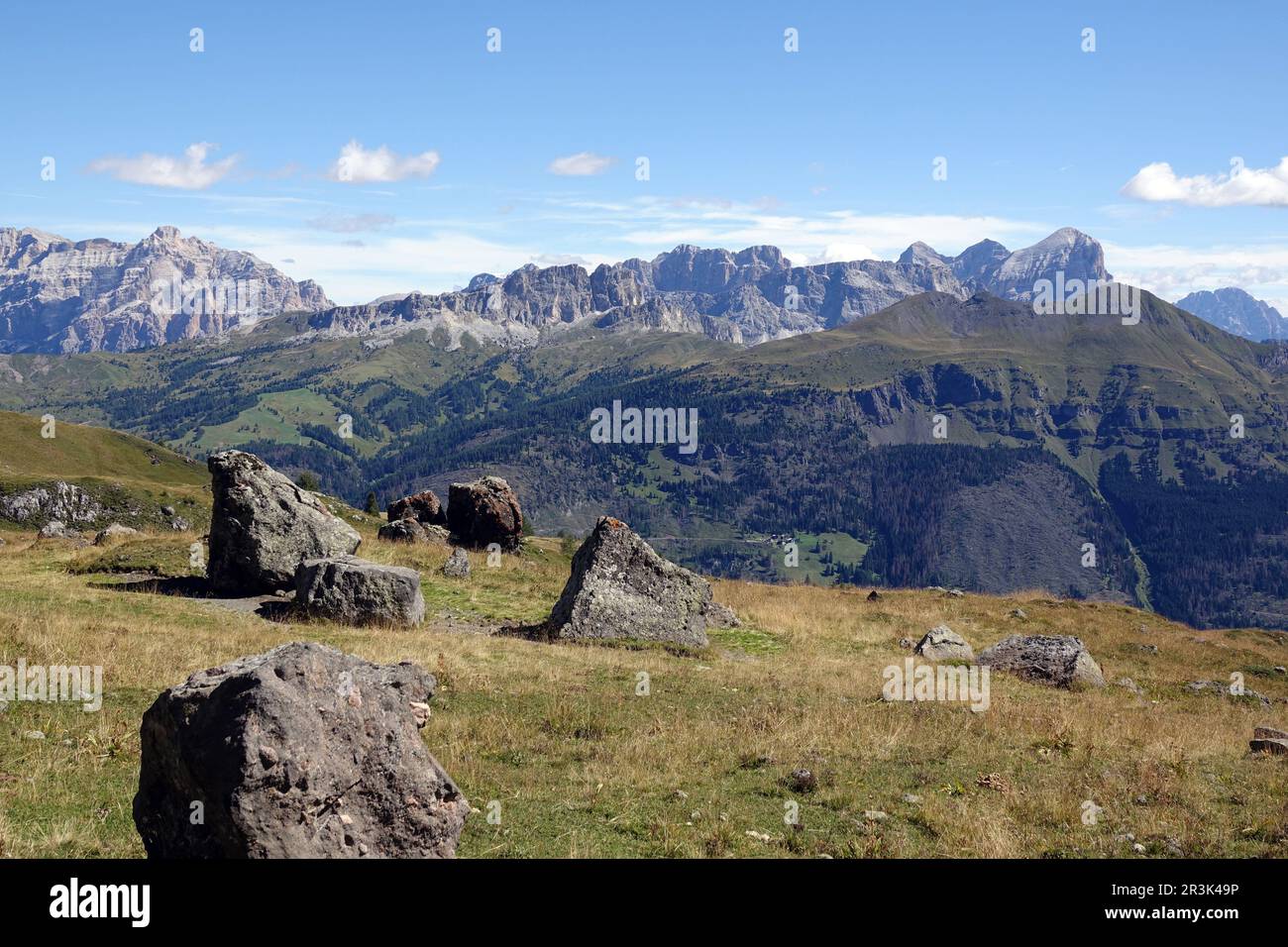 Blick vom Padon Ridge zur Fanes Group und Tofana Stockfotografie - Alamy
