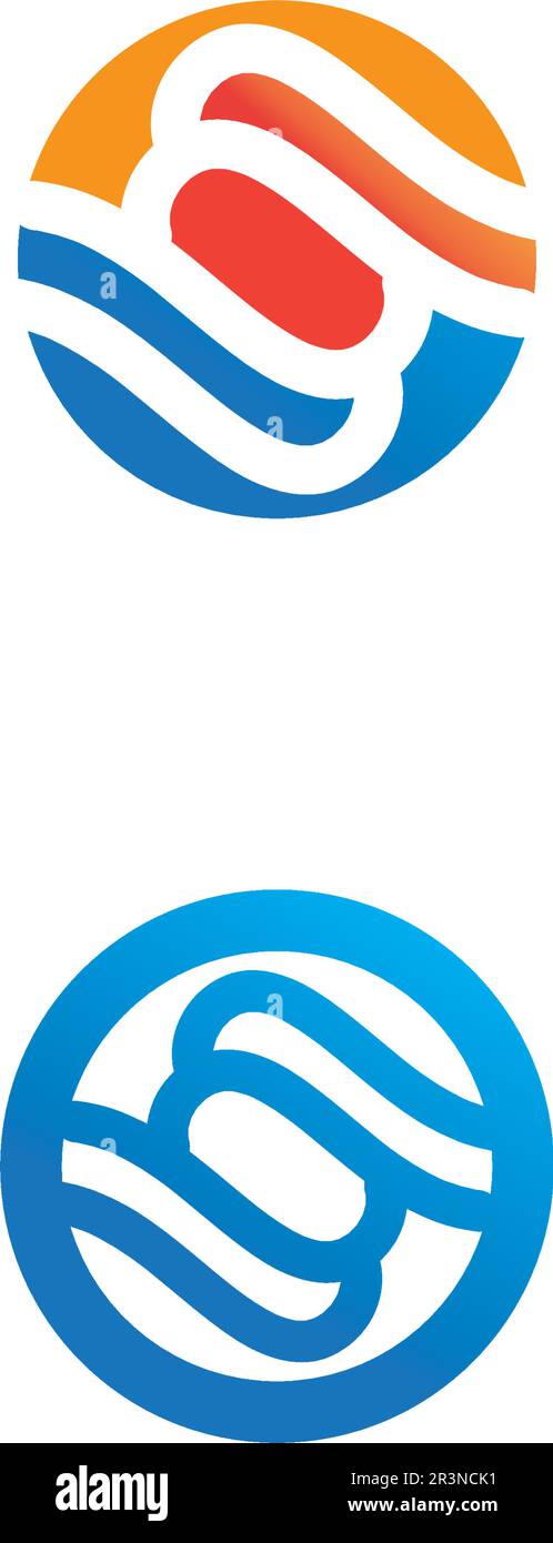 Wellen Strand Logos und Symbole Vorlage Symbole app Stock-Vektorgrafik ...