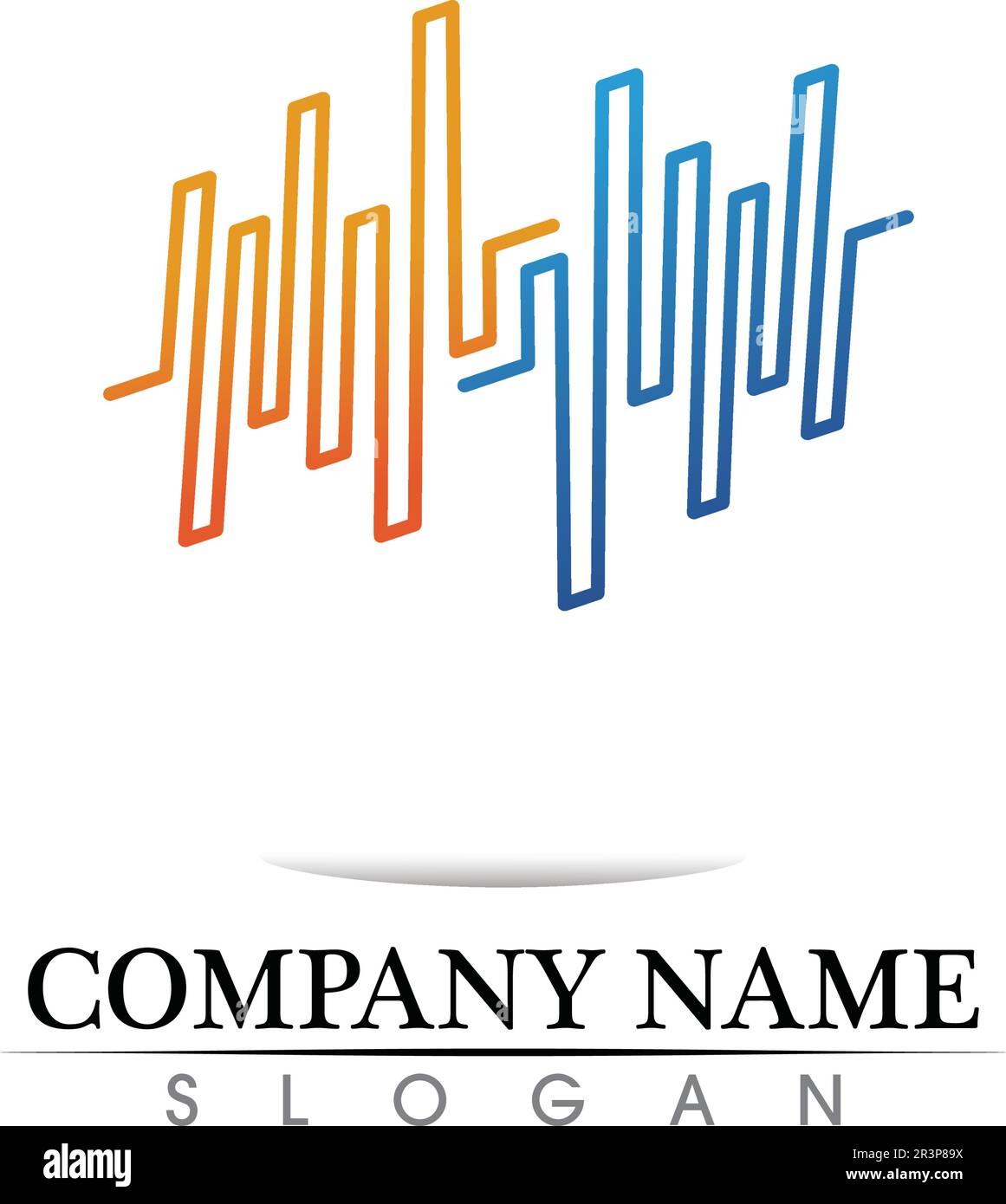 Abbildung: Logo der SoundWave-Symbolvorlage für Vektorsymbole Stock ...