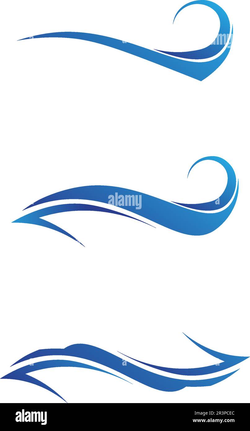 Wellen Strand Logos und Symbole Vorlage Symbole app Stock-Vektorgrafik ...