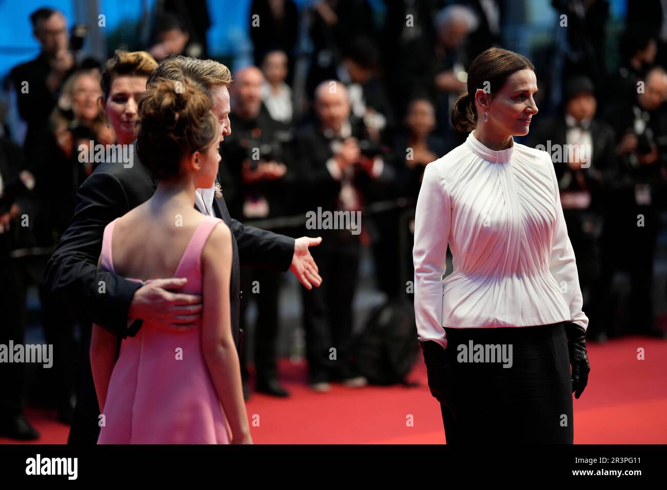 Bonnie Chagneau-Ravoire, from left, Benoit Magimel, and Juliette ...