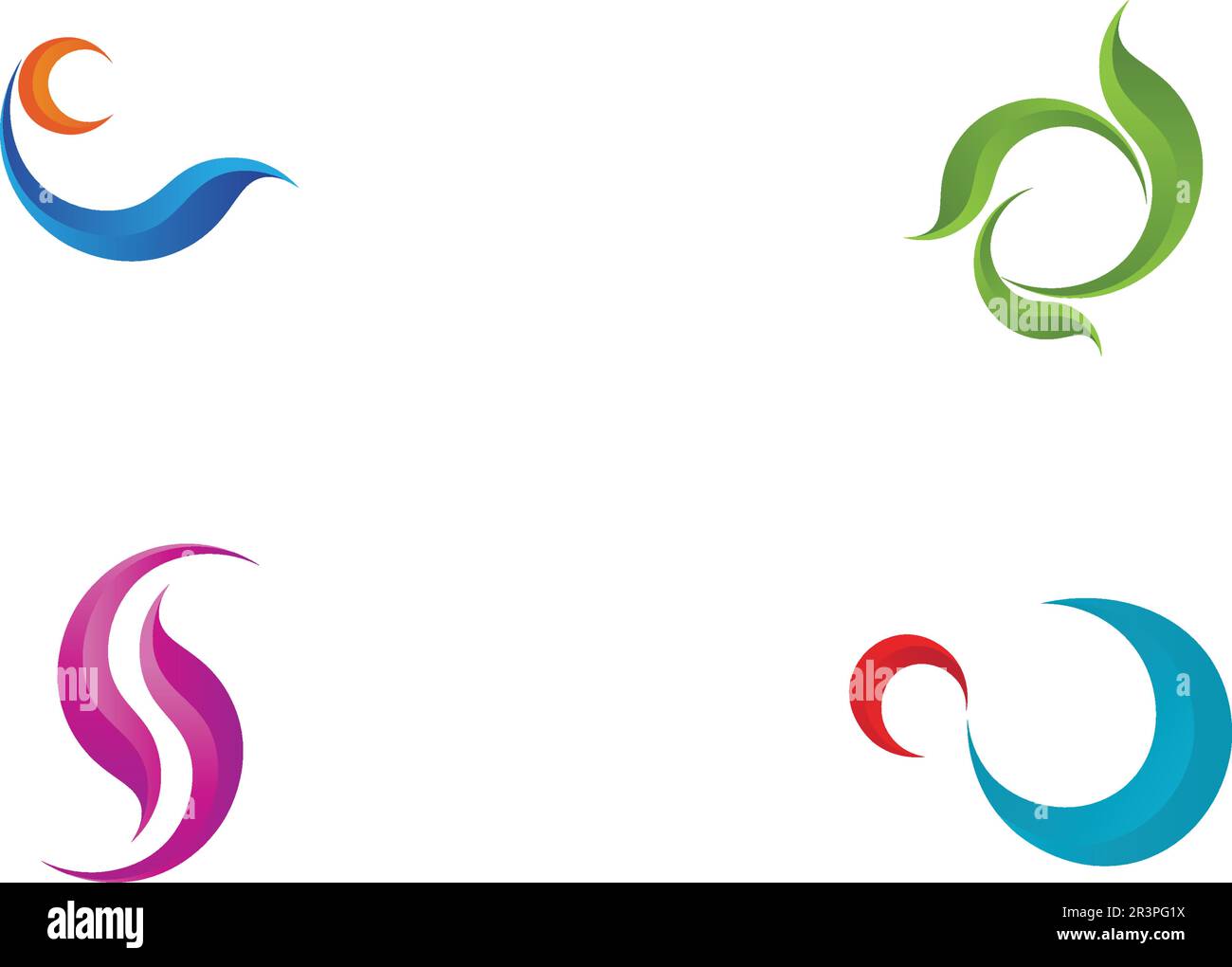 Wellen Strand Logos und Symbole Vorlage Symbole app Stock-Vektorgrafik ...