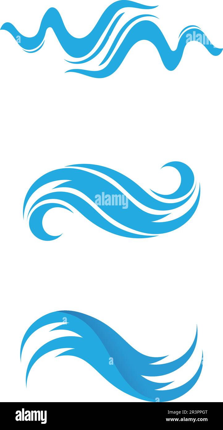 Wellen Strand Logos und Symbole Vorlage Symbole app Stock-Vektorgrafik ...
