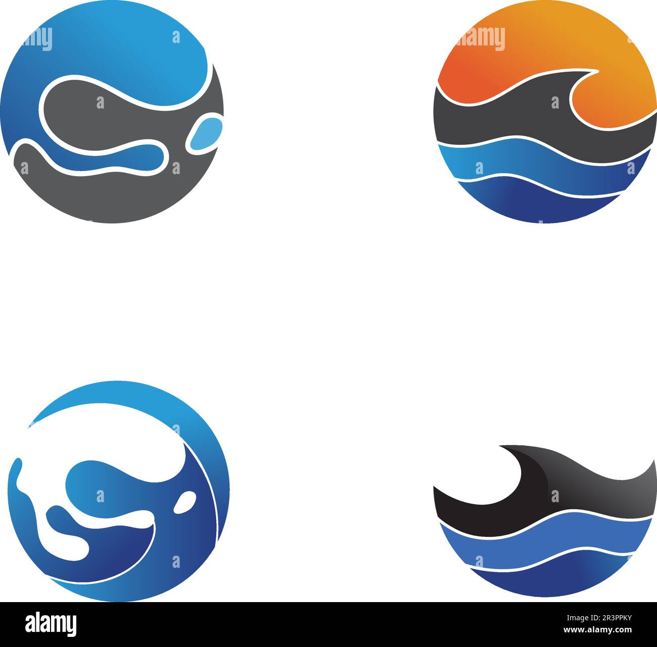 Wellen Strand Logos und Symbole Vorlage Symbole app Stock-Vektorgrafik ...