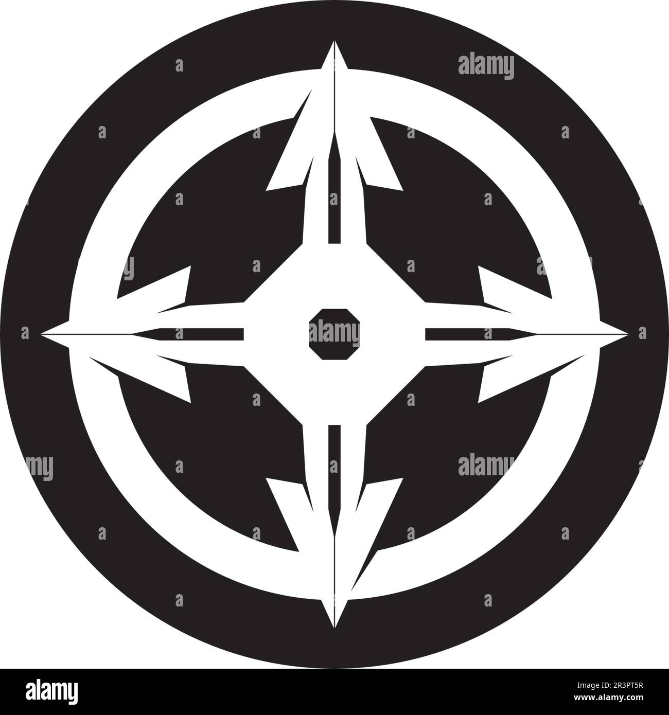 Vektor-Kompass-Zeichen und -Symbole Logo Stock-Vektorgrafik - Alamy