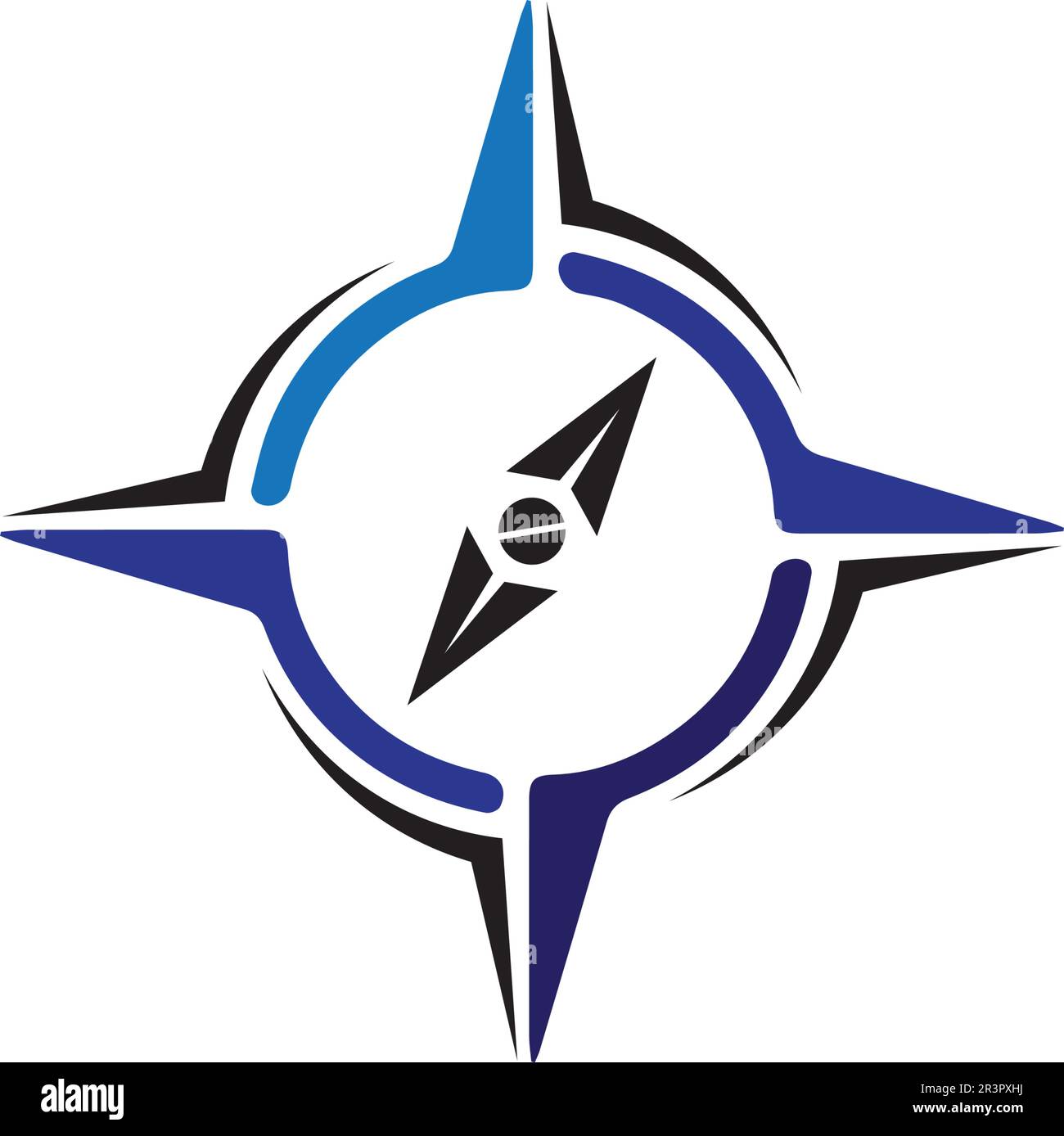 Vektor-Kompass-Zeichen und -Symbole Logo Stock-Vektorgrafik - Alamy